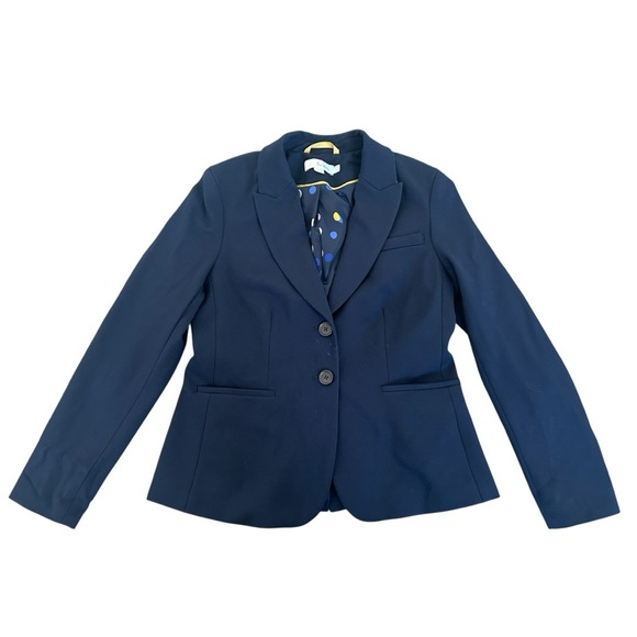 Boden | Jackets & Coats | Boden Elizabeth Ponte Knit Navy Tailored ...